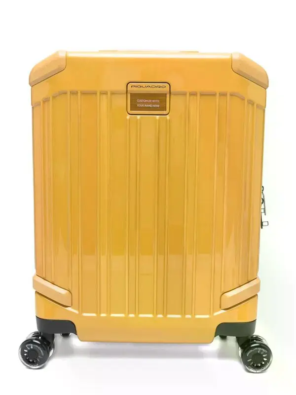 PIQUADRO Ribbed Texture Suitcase - Yellow