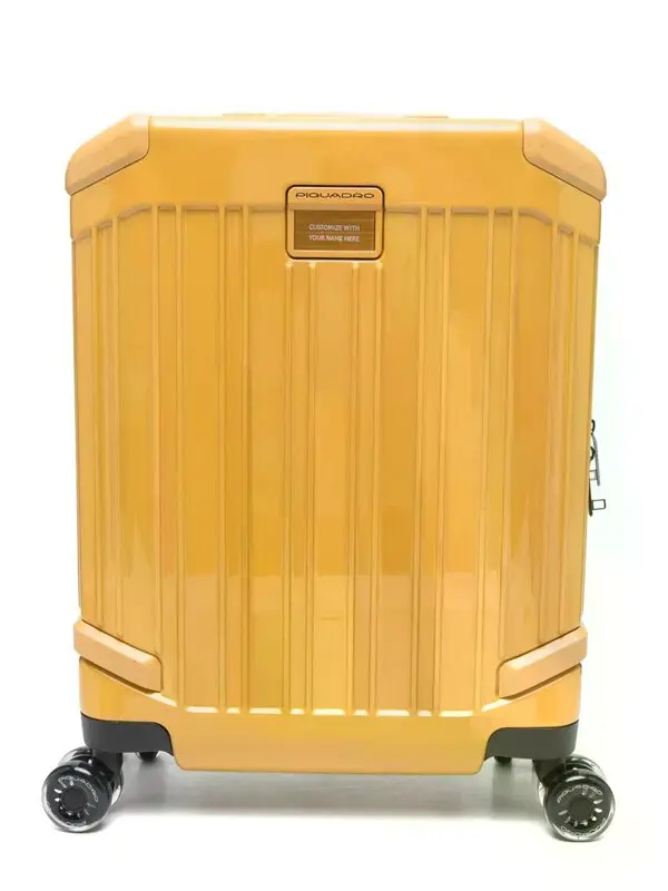 PIQUADRO Ribbed Texture Suitcase - Yellow