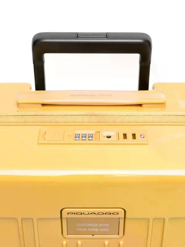 PIQUADRO Ribbed Texture Suitcase - Yellow