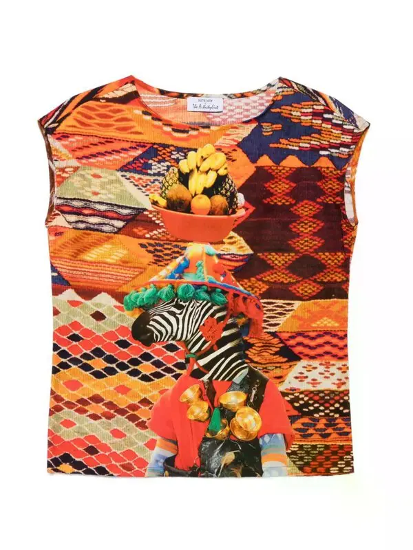 The Artistylist Zebra-print Cotton Vest