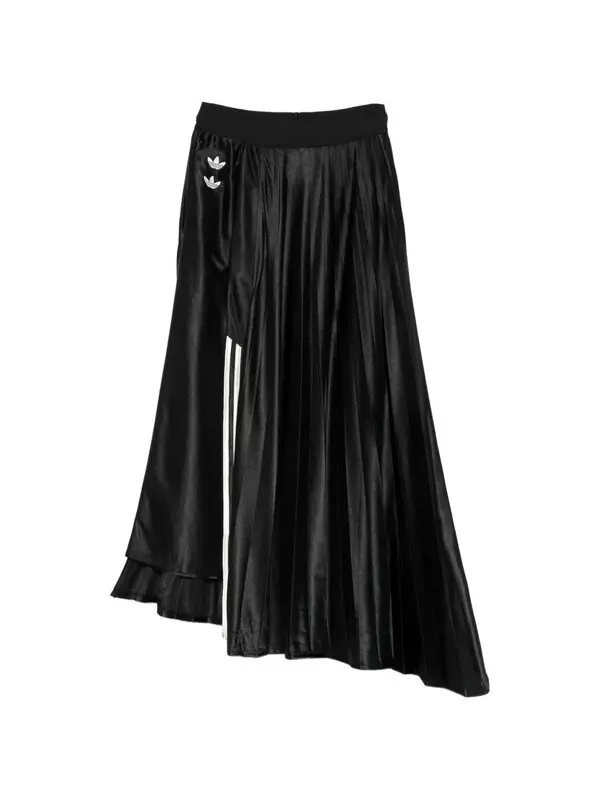 WILLY CHAVARRIA X Pleated Asymmetric Skirt - Black