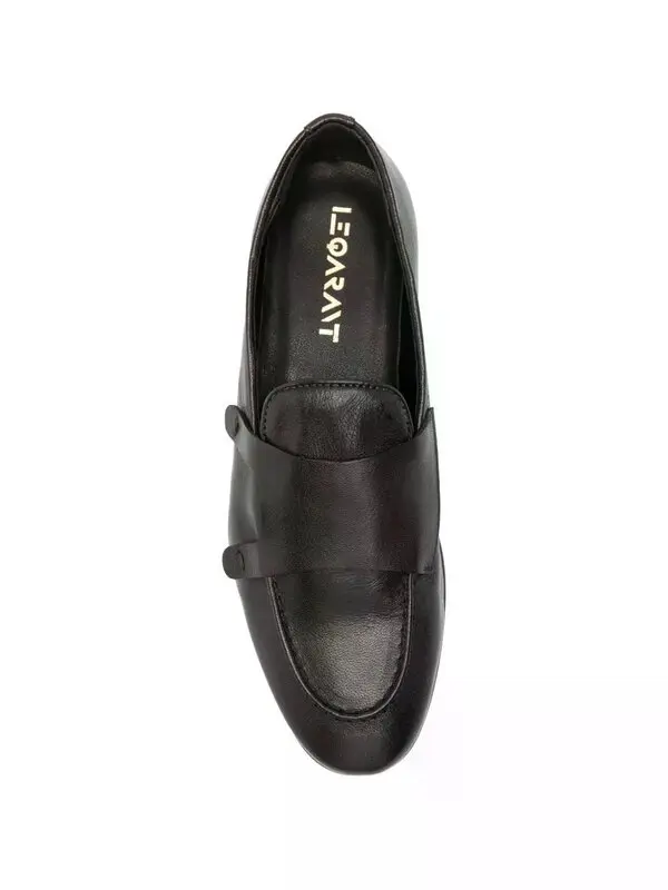 LEQARANT Apron-toe Monk Shoes - Brown