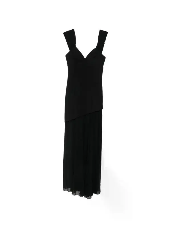 ANIYE BY Teodora Asymmetric Layered Maxi Dress - Black