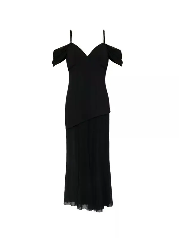 ANIYE BY Teodora Asymmetric Layered Maxi Dress - Black
