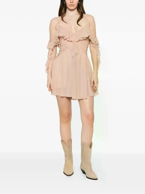 ANIYE BY Xena Ruffled Mini Dress - Pink