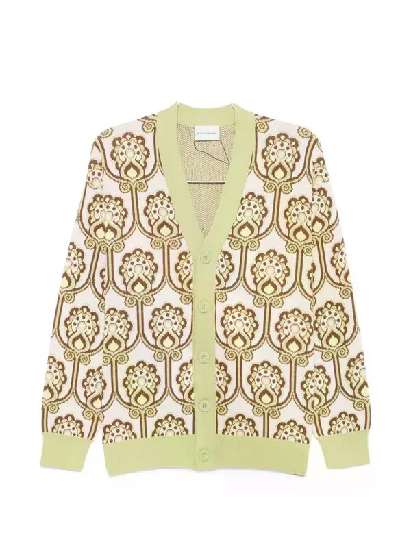 Drole De Monsieur Tapisserie Florale Cardigan - Pink