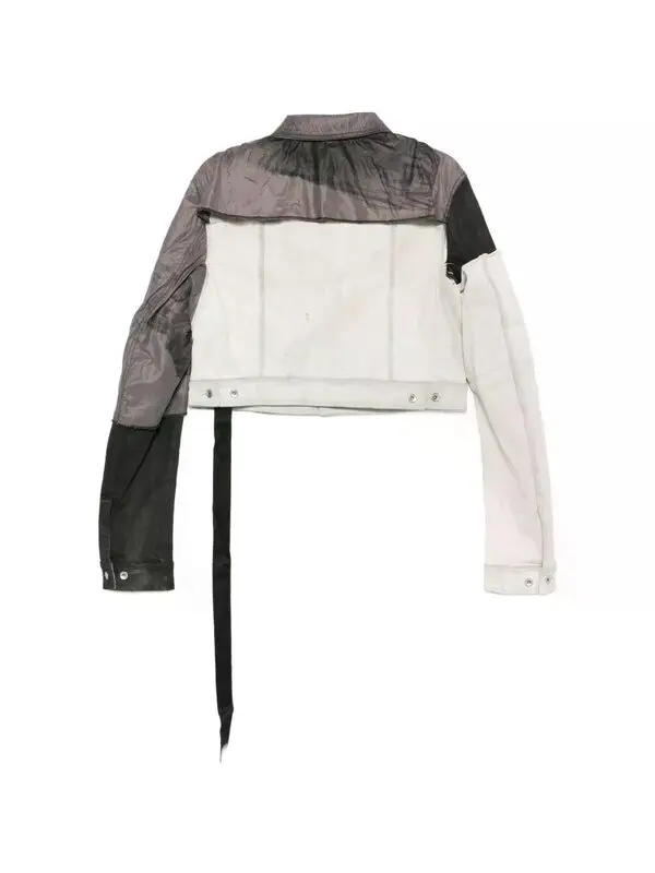 Rick Owens Little Joe Patchwork Cropped Jacket