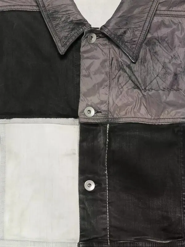 Rick Owens Little Joe Patchwork Cropped Jacket