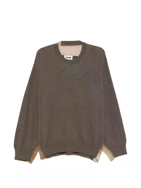 MAGLIANO Mesh-panel Layered Sweater - Brown