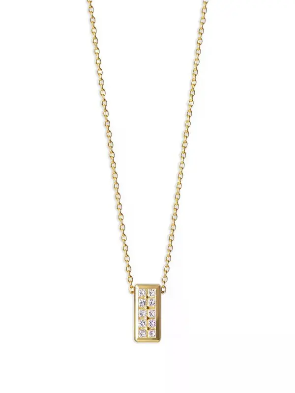 Shihara Brick-pendant Diamond Necklace - Gold