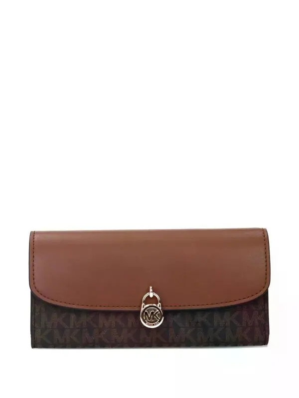 Michael Kors Monogram Padlock Wallet - Brown