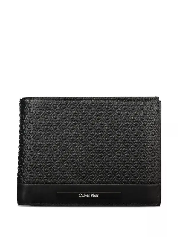 Calvin Klein Monogram-embossed Bifold Wallet - Black