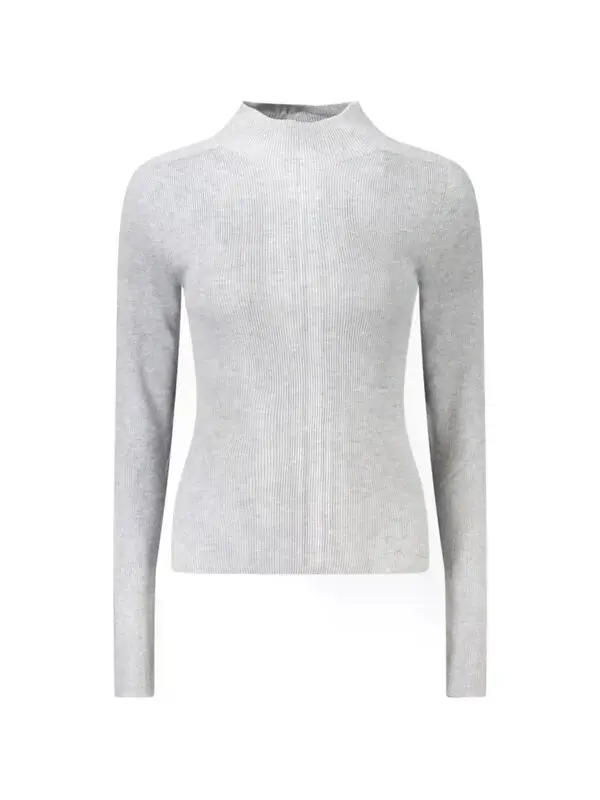 Guess Knitted Mock-neck Top - Grey