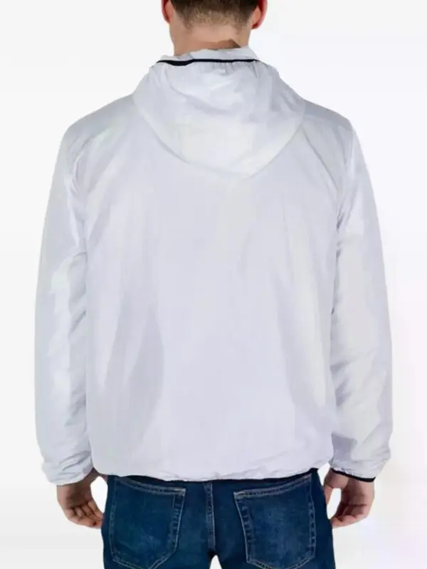 EA7 Logo-detail Hooded Jacket - White