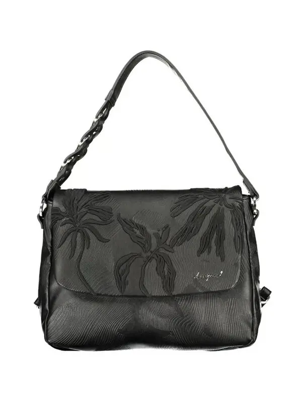 Desigual Leaf-embroidered Backpack - Black