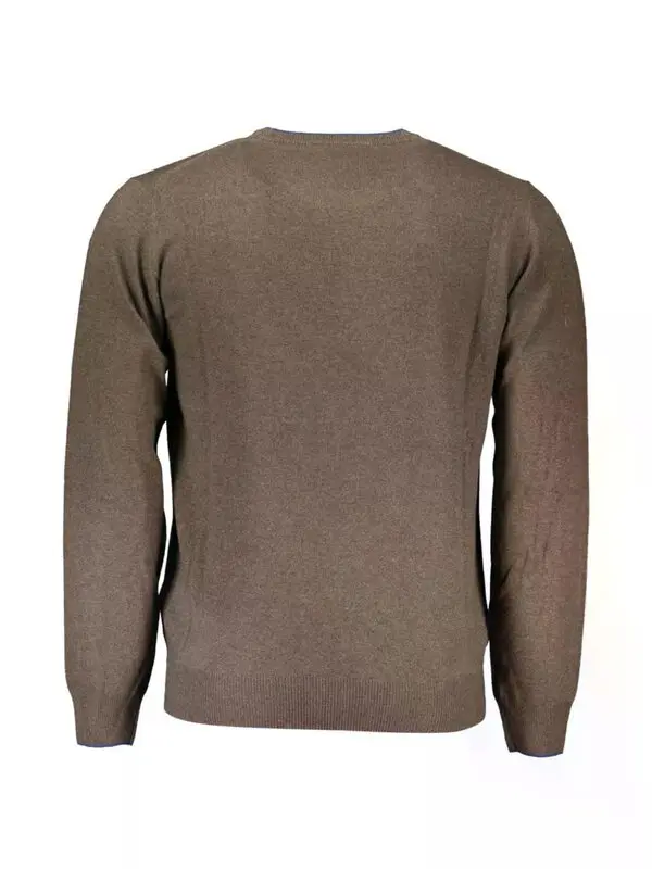 HARMONT & BLAINE Embroidered Logo Crew-neck Sweater - Brown