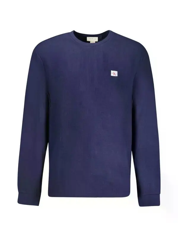 Calvin Klein Logo-patch Sweater - Blue