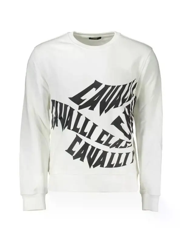 Roberto Cavalli Logo-print Crewneck Sweatshirt - White