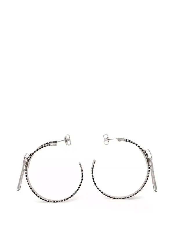 Marc Jacobs Zipper Hoop Earrings - Silver