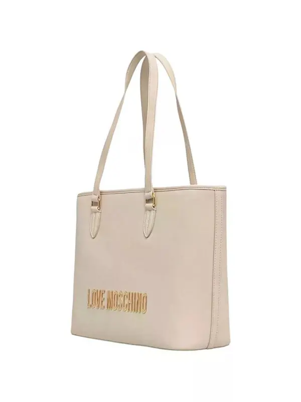 Moschino Logo-lettering Tote - Neutrals