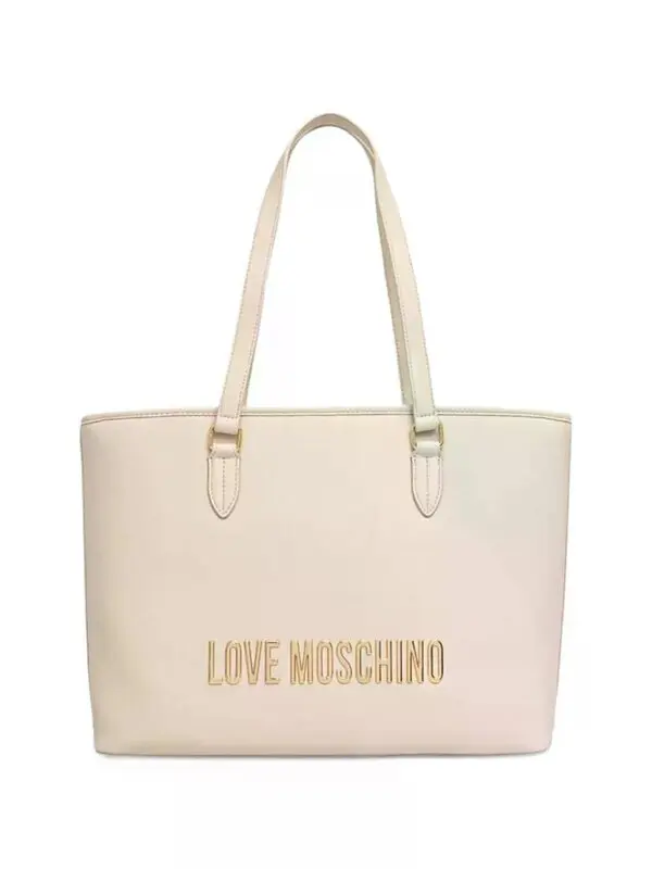 Moschino Logo-lettering Tote - Neutrals