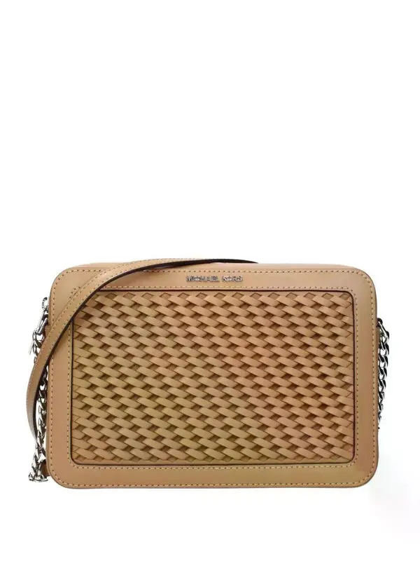 Michael Kors Jet Set Leather Crossbody Bag - Neutrals