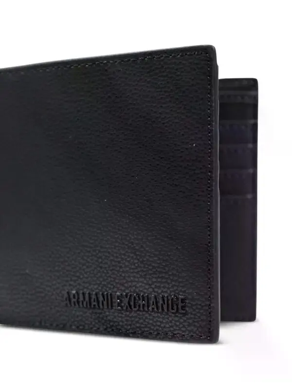 Armani Exchange Pebbled-texture Bifold Wallet