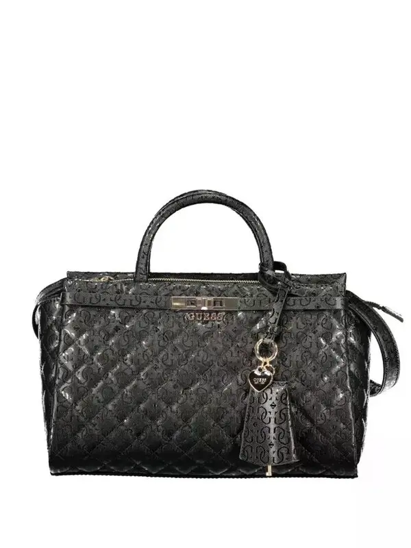 Guess Quilted Logo-embossed Tote Bag - Black