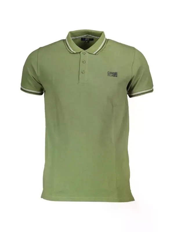 Roberto Cavalli Stripe-trim Embroidered Polo Shirt