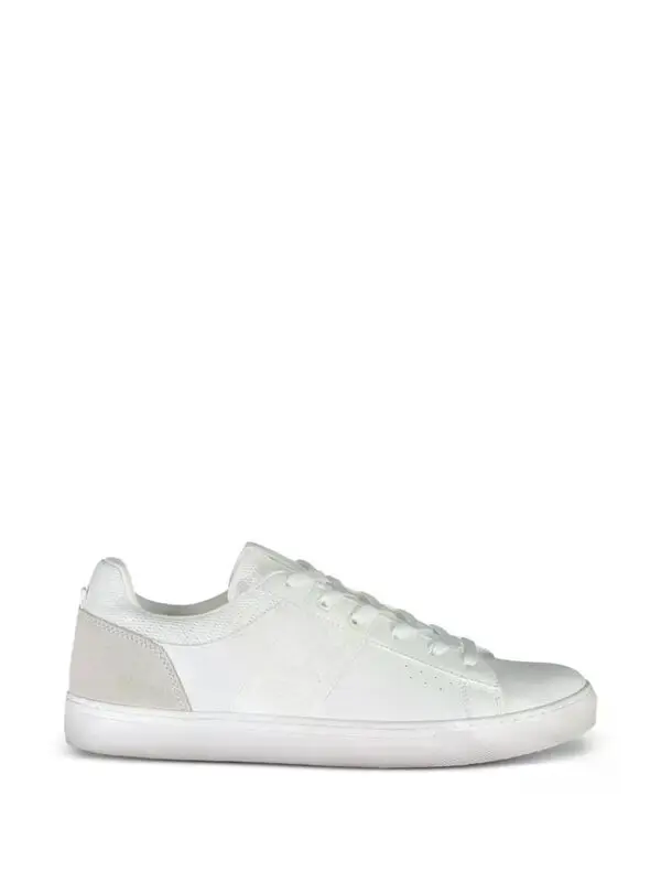 NAPAPIJRI Suede-panelled Leather Sneakers - White