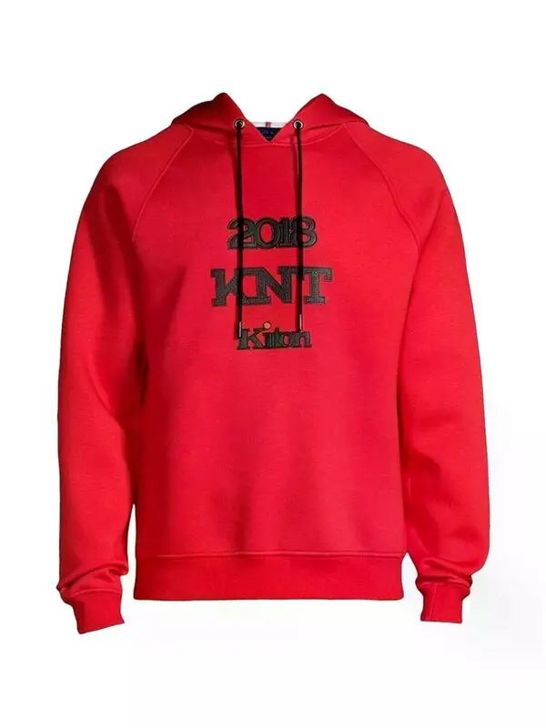 Kiton Logo-print Raglan-sleeve Hoodie