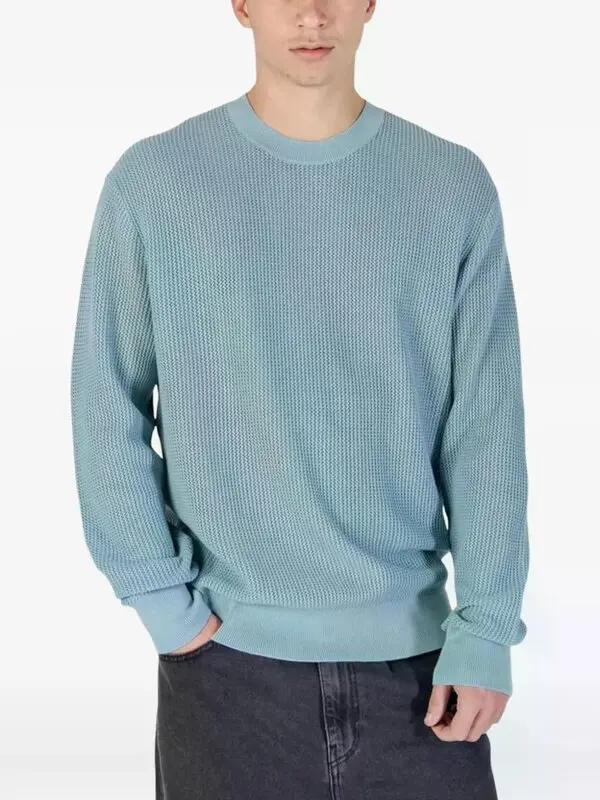 Calvin Klein Waffle-knit Sweater - Blue