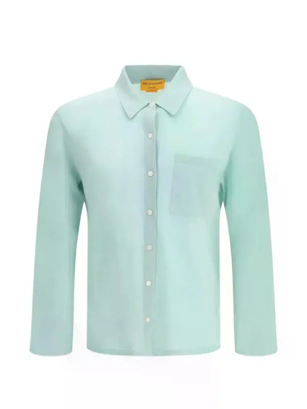 Guest In Residence Button-up Cashmere Shirt - Blue