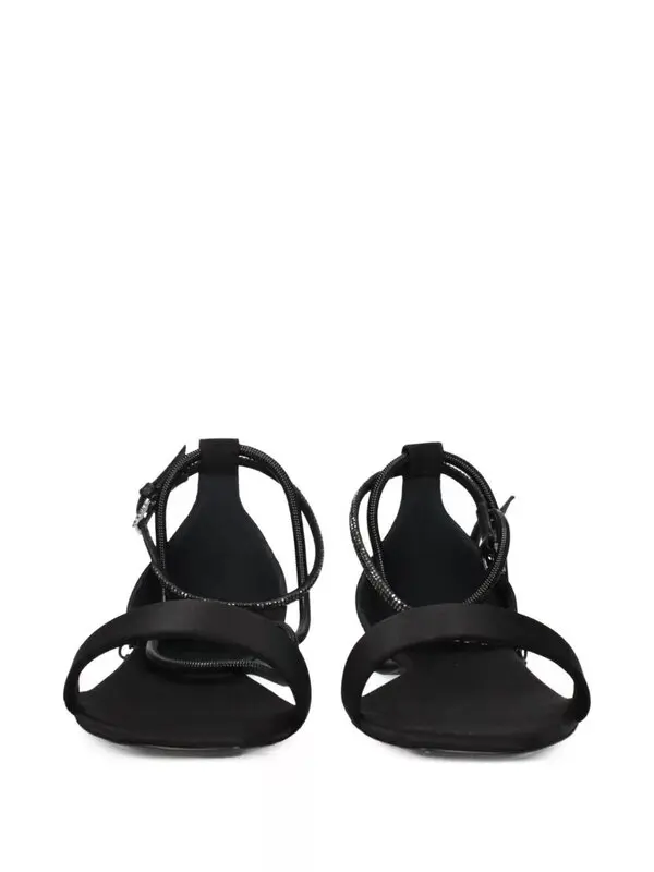 Max Mara Crystal-embellished Satin Sandals