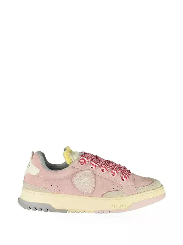 BLAUER. Suede Lace-up Sneakers - Pink