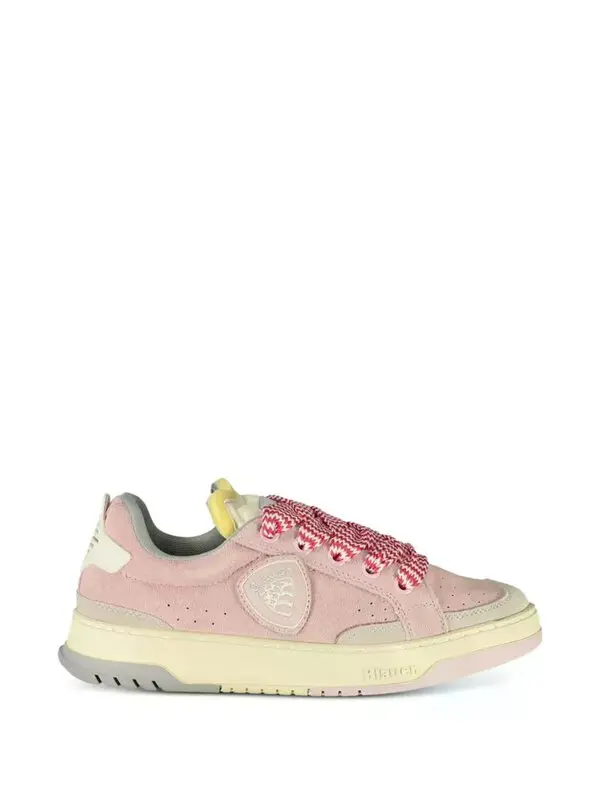 BLAUER. Suede Lace-up Sneakers - Pink