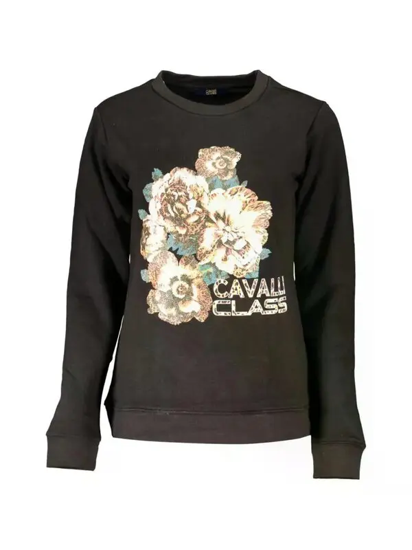 Roberto Cavalli Floral Print Sweatshirt - Black
