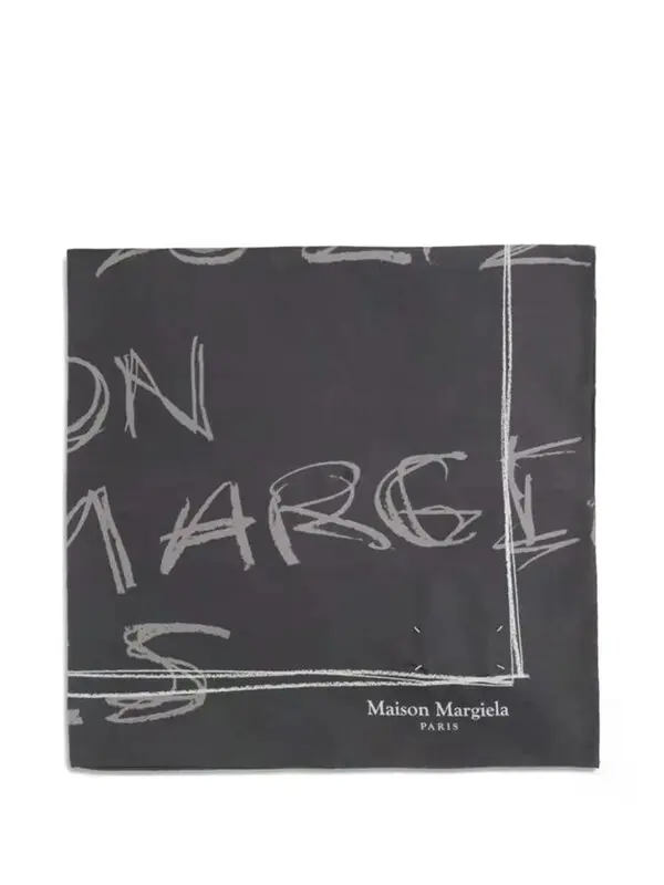 MAISON MARGIELA Silk Scarf - Grey