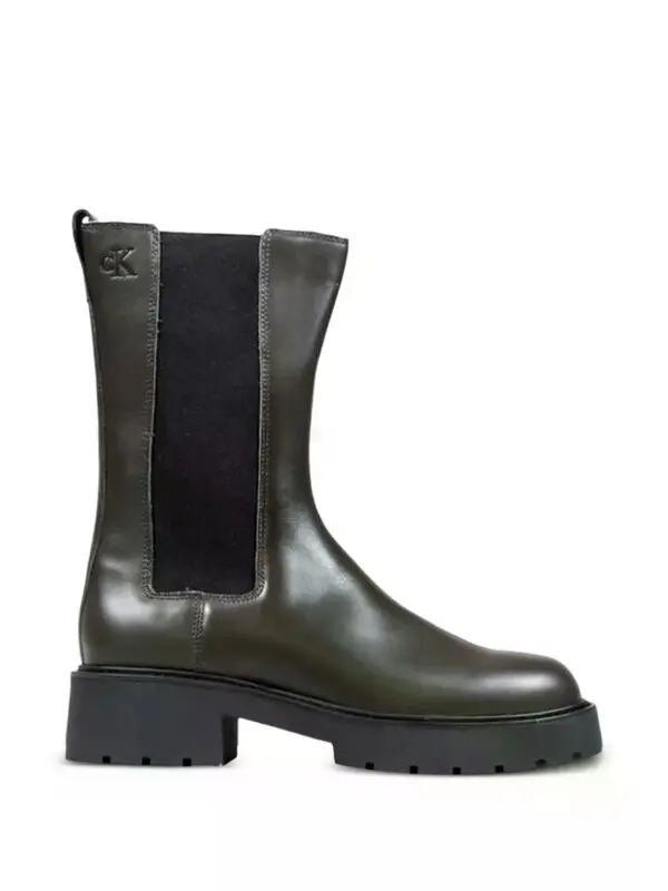 Calvin Klein Logo-debossed Chunky-sole Chelsea Boots