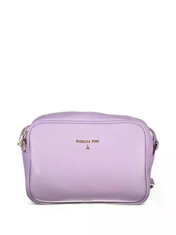 Patrizia Pepe Grained Leather Crossbody Bag - Purple