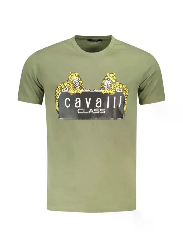 Roberto Cavalli Leopard-print T-shirt - Green