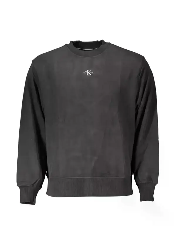 Calvin Klein Logo-print Crewneck Sweatshirt - Black