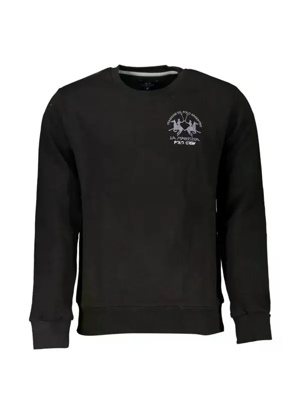 LA MARTINA Logo-embroidered Sweatshirt - Black