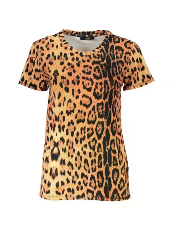 Roberto Cavalli Leopard-print T-shirt - Orange