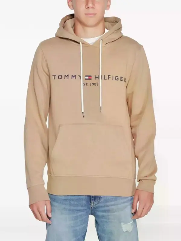 Tommy Hilfiger Logo-print Hoodie - Neutrals