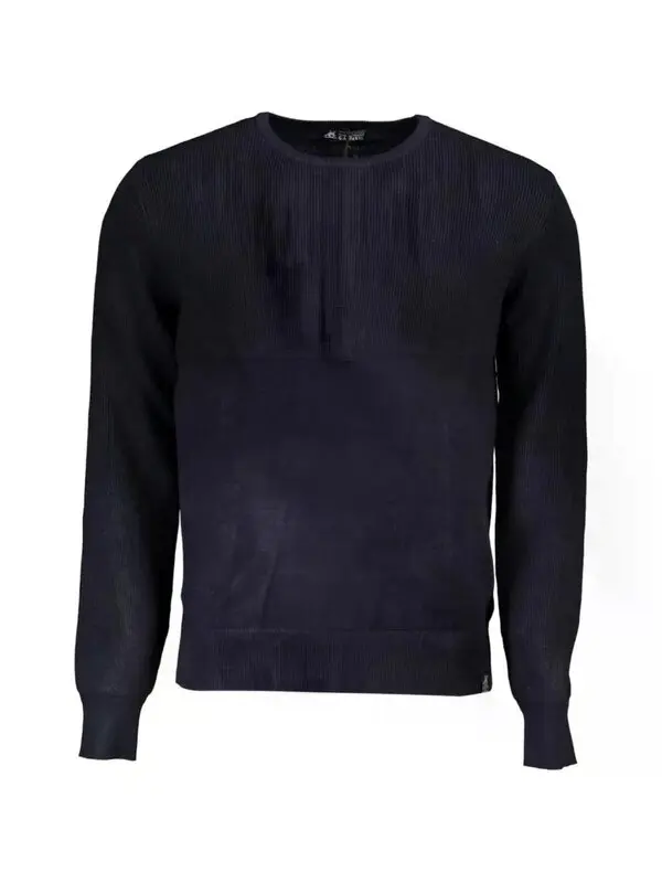 U.S. Grand Ribbed-detail Crew-neck Cotton Sweater