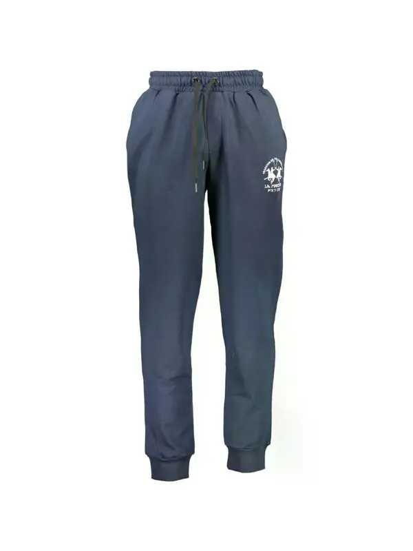LA MARTINA Logo-print Drawstring Cotton Track Pants - Blue