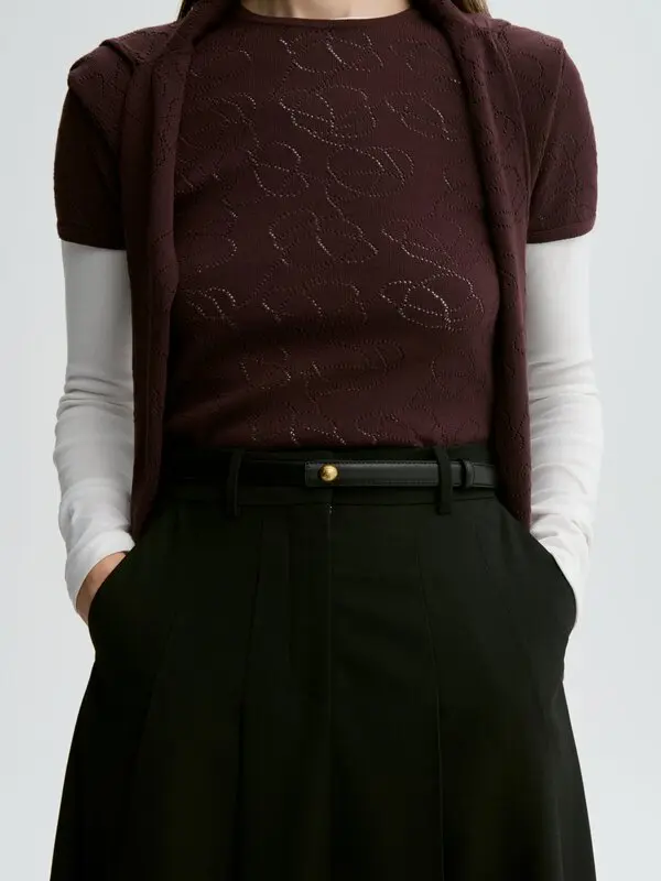 BY MALENE BIRGER Freya Leather Belt - Black