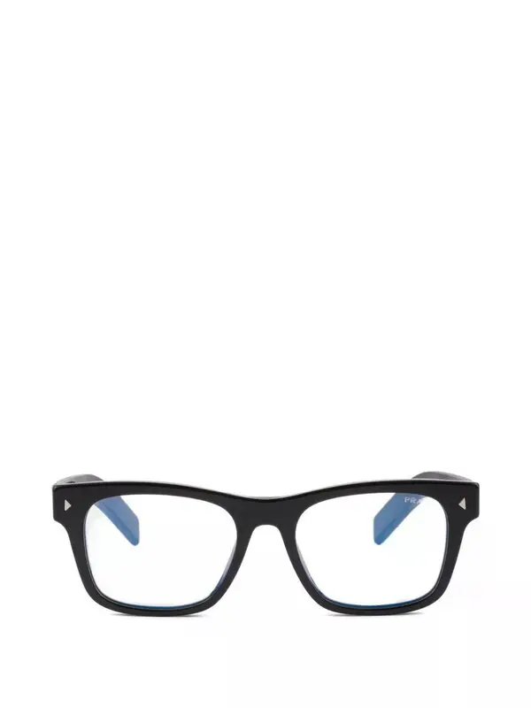 Prada Sunglasses With Metal Plaque - Black