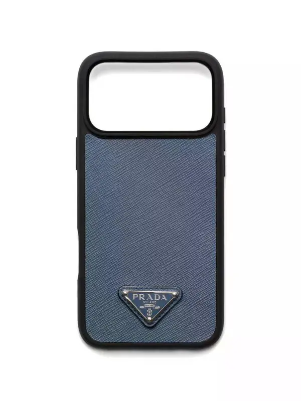 Prada Saffiano Leather Case For Iphone 17 Pro Max - Blue